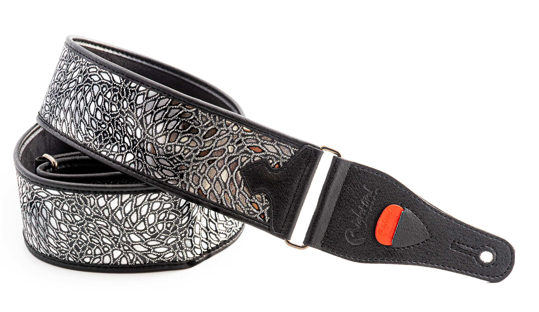 Sangle de Guitare Végane Alien Black au Design Unique et Brillant ...