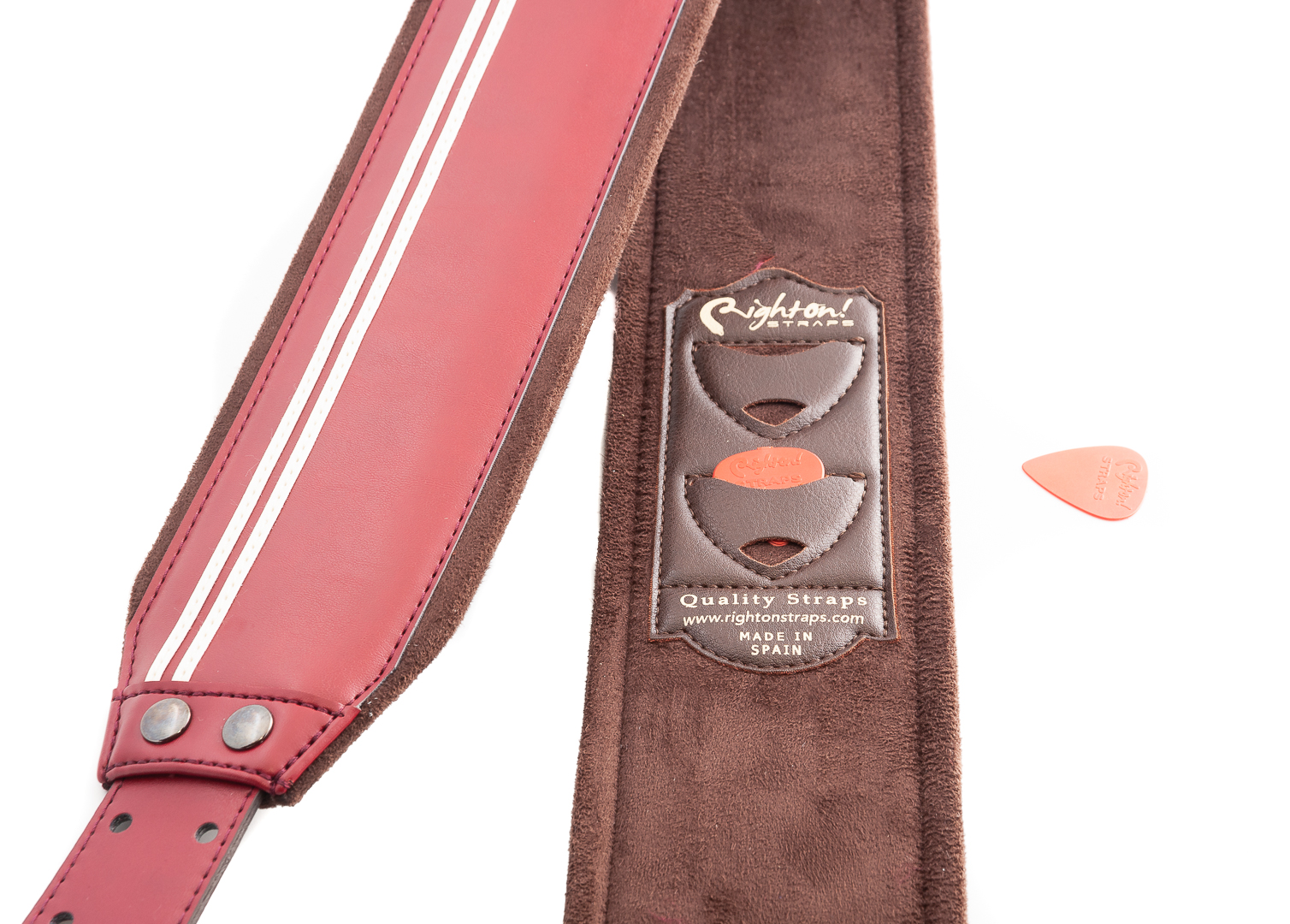 Wide Bass Strap Race-80 Red | Classic Design and Maximum Comfort