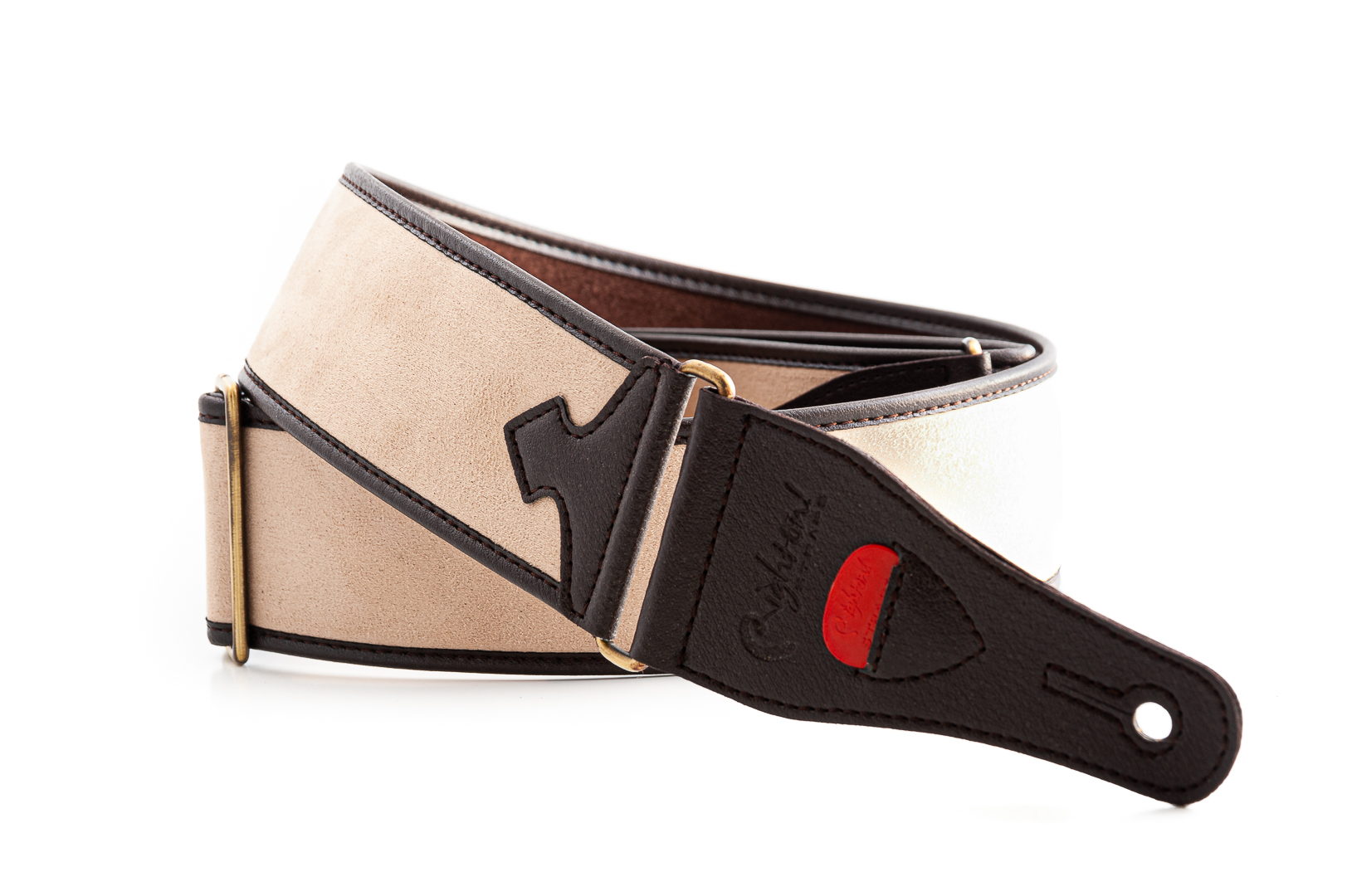 Divine Beige Guitar Strap, Vegan and Padded | RightOn! Straps
