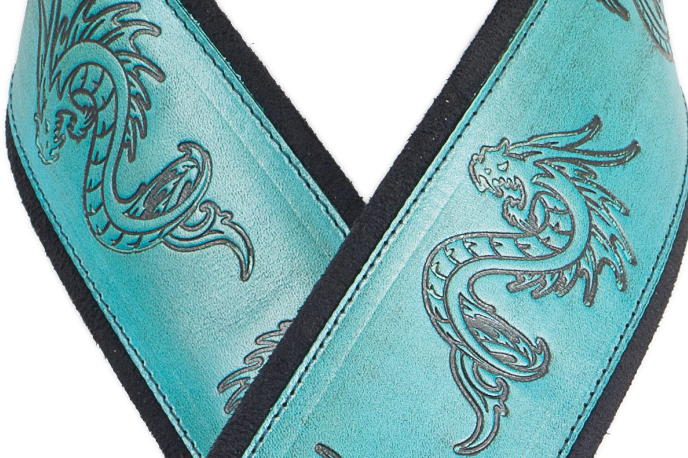 Dragons Teal Acoustic guitar strap