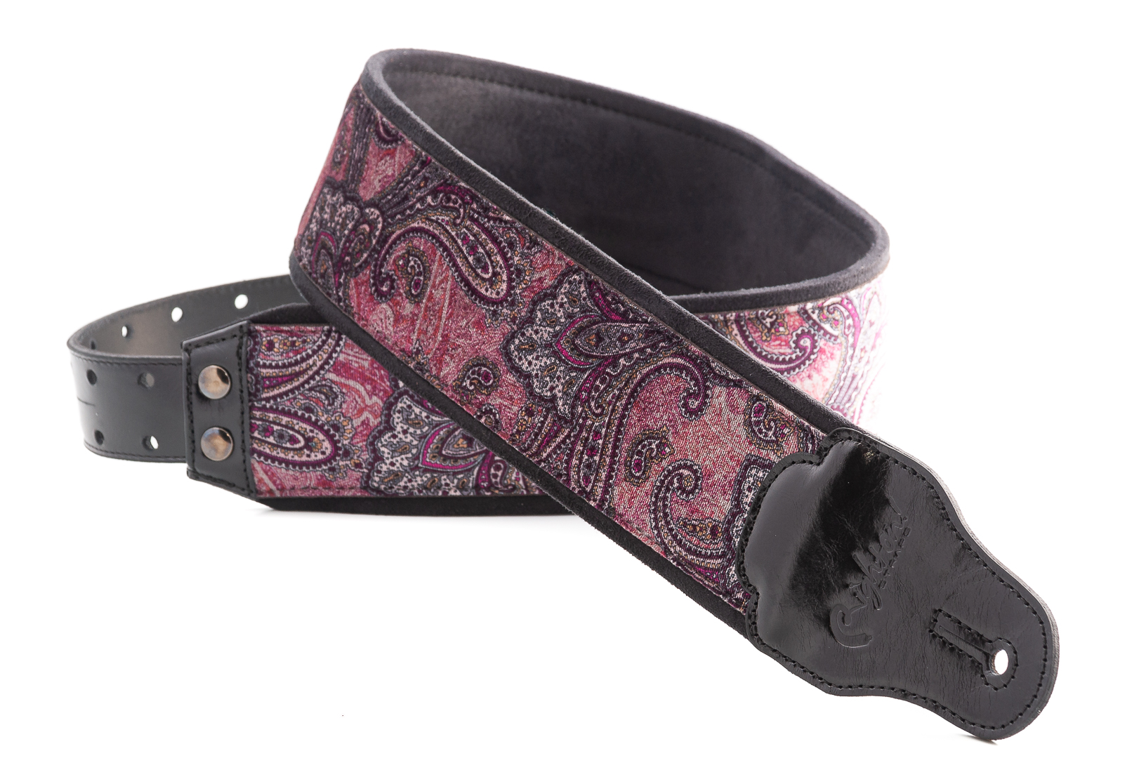 Paisley Velvet-70 Burgundy Strap | Velvet & High Comfort
