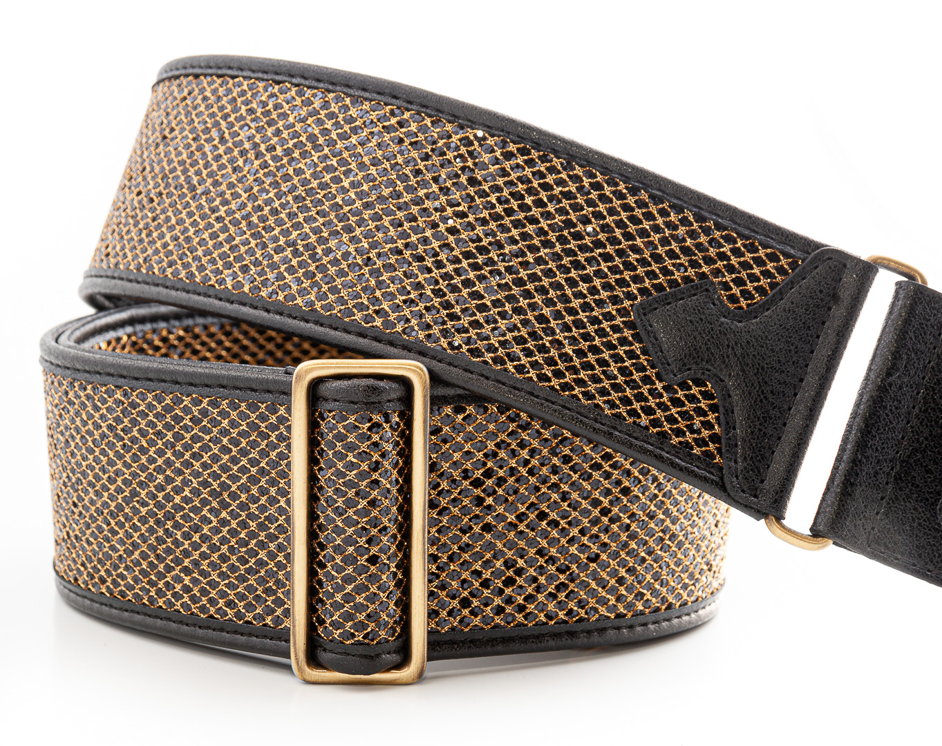 Sangle de Guitare Jewel Gold | Brillante et Haute Qualité