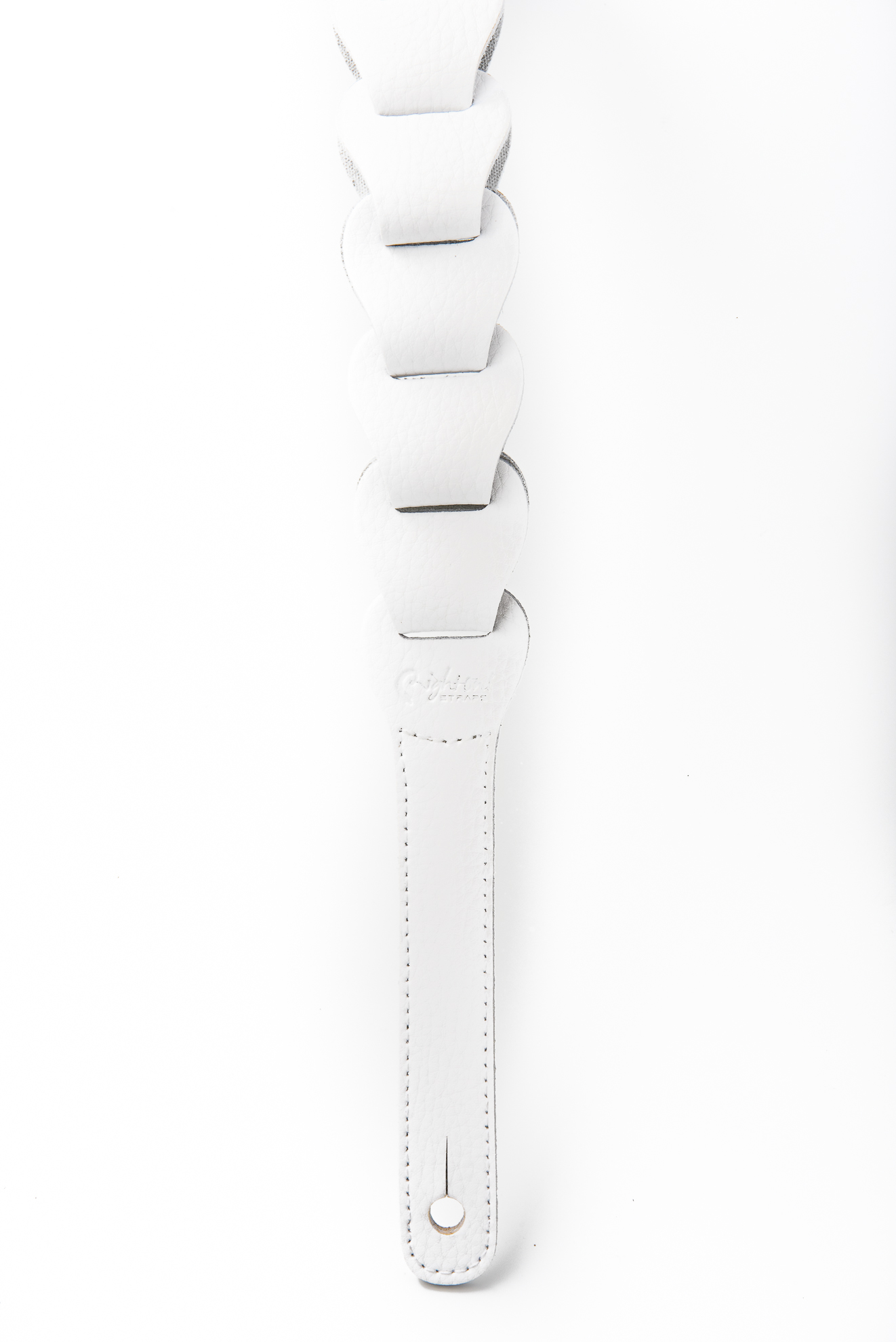 Links white guitar strap