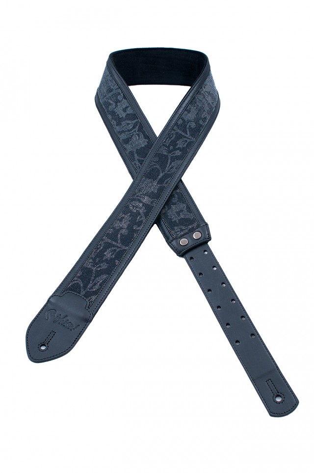 Shiny Black Acoustic guitar strap