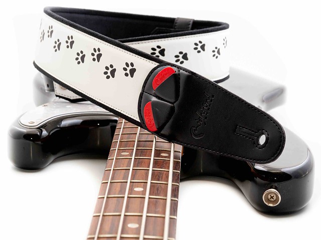CAT Vegan Padded Guitar Strap with Comfort and Feline Elegance